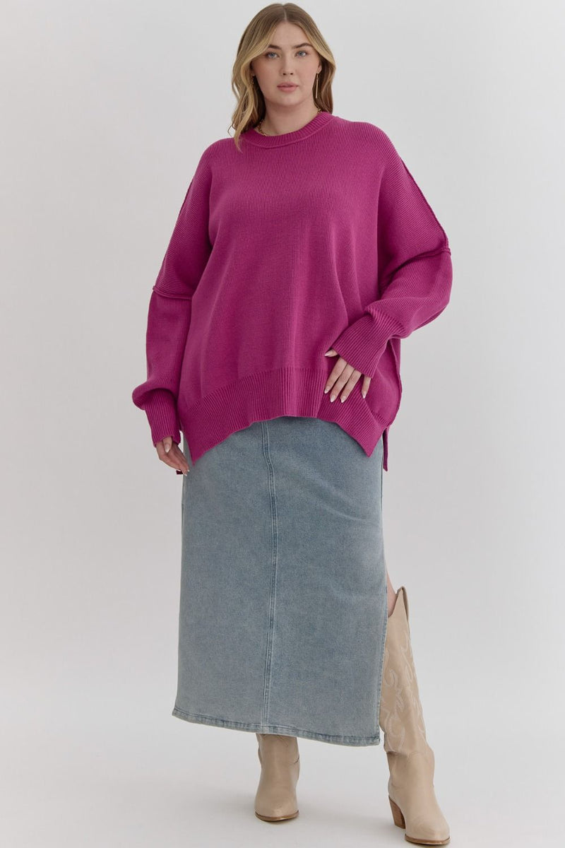 Orchid Oversized Sweater - Curvy – The Catalyst Mercantile